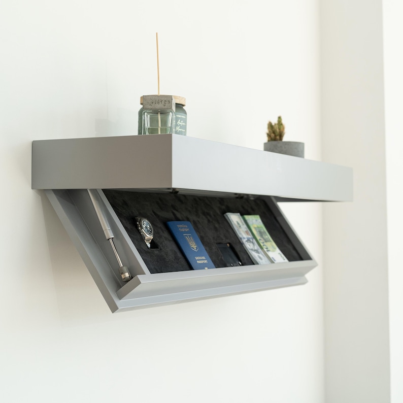 RFID Hidden Shelf Safe | Wall-mounted Secret Storage Box | Keyless Lock ...