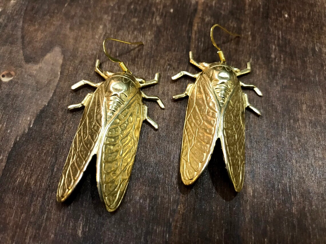Large Insect Earrings Bees Beetles and Cicadas - Etsy