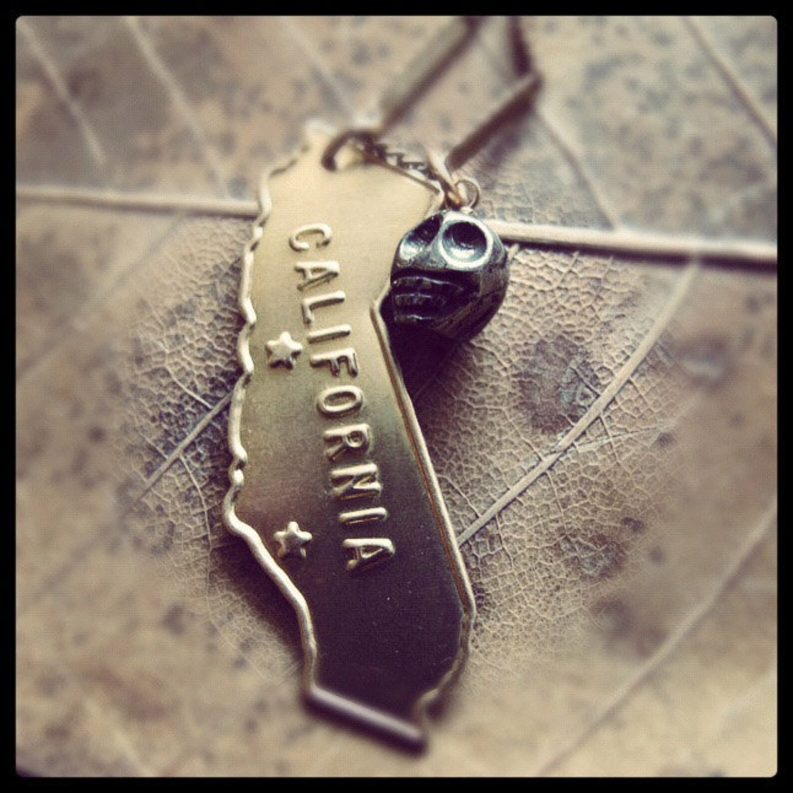 Gold Rush California State Necklace - Etsy