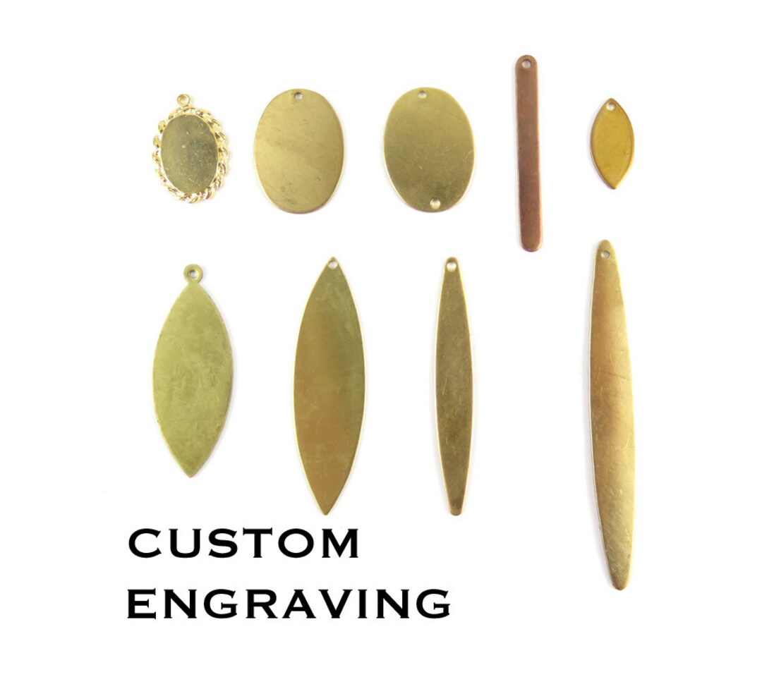 Custom Engraving Oval Charms - Etsy