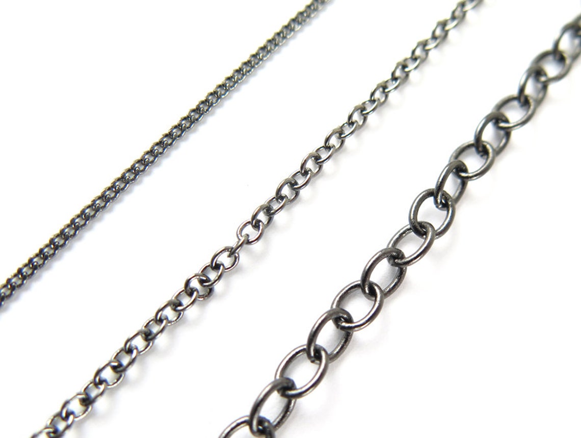 Gunmetal Chain for Customized Necklace Choker Bracelet - Etsy