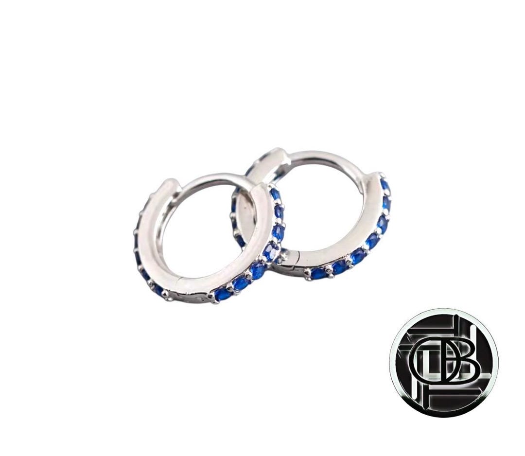 Glamour Blue Stacker Hoop - Etsy