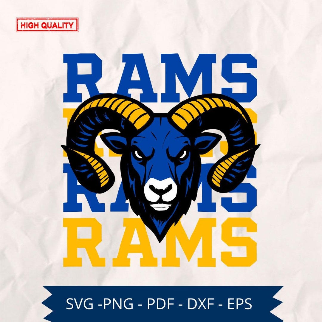 Rams Football SVG: Team Spirit Shirt Design (digital Files) - Etsy