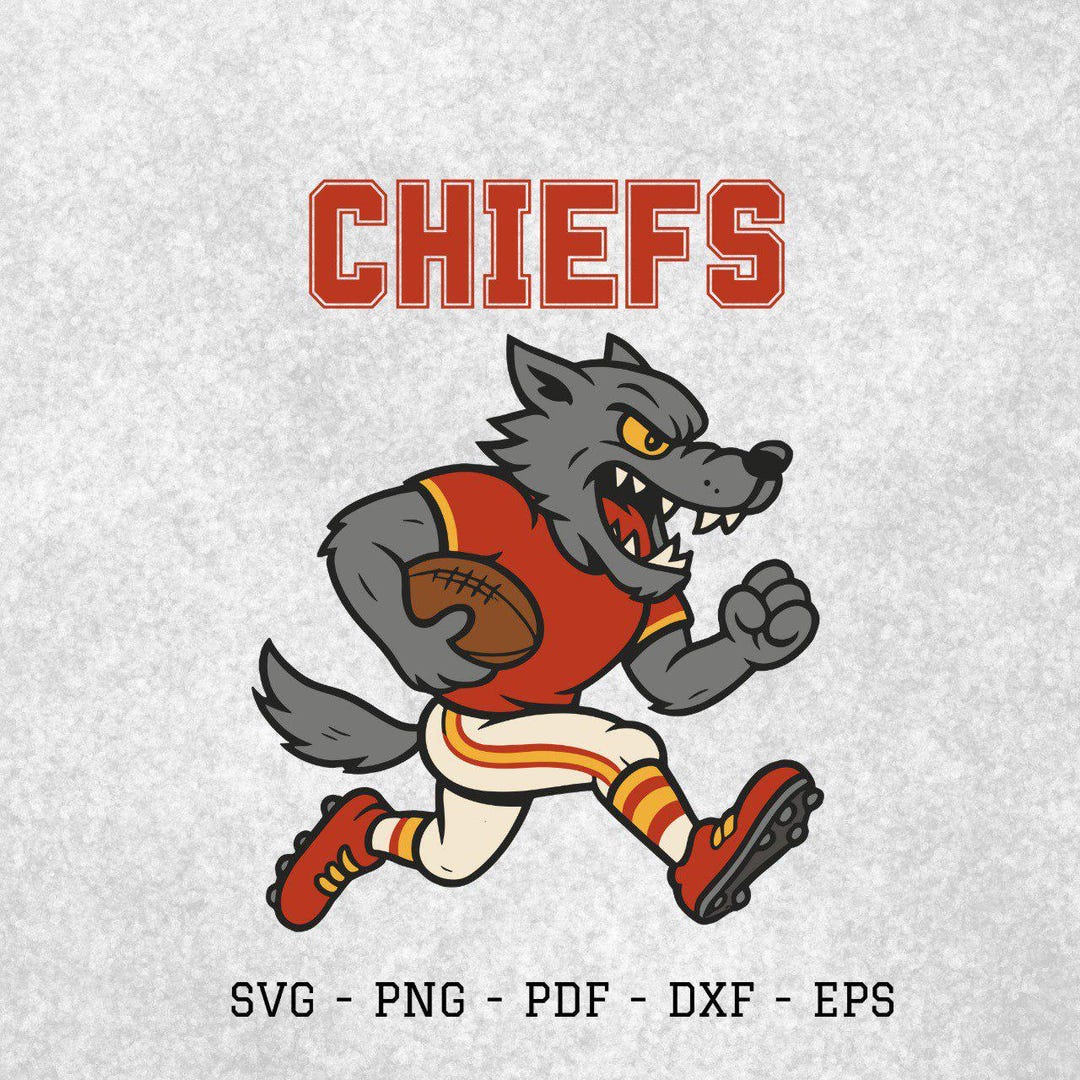 Wolves Football Png,football Mascot Svg Png,wolf Png - Etsy