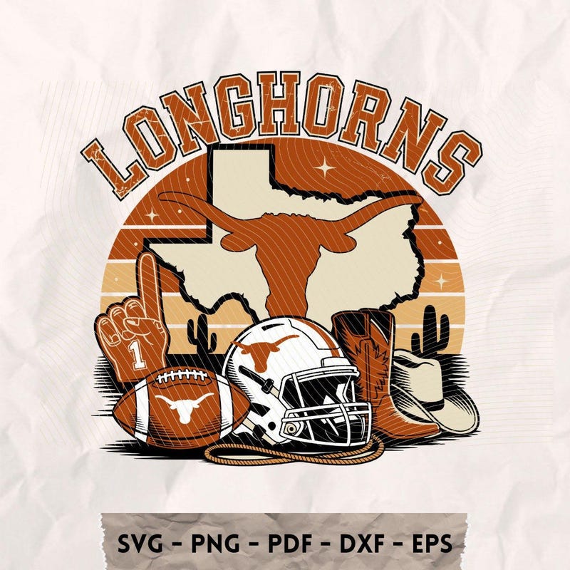 Texas Longhorn Mascot Svg - Etsy