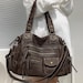 Handcrafted Leather Shoulder Bag: Vintage Washed Leather Handbag - Etsy