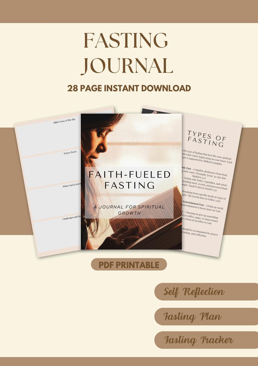21-day Christian Fasting Guide | Digital Devotional & Prayer Journal - Etsy