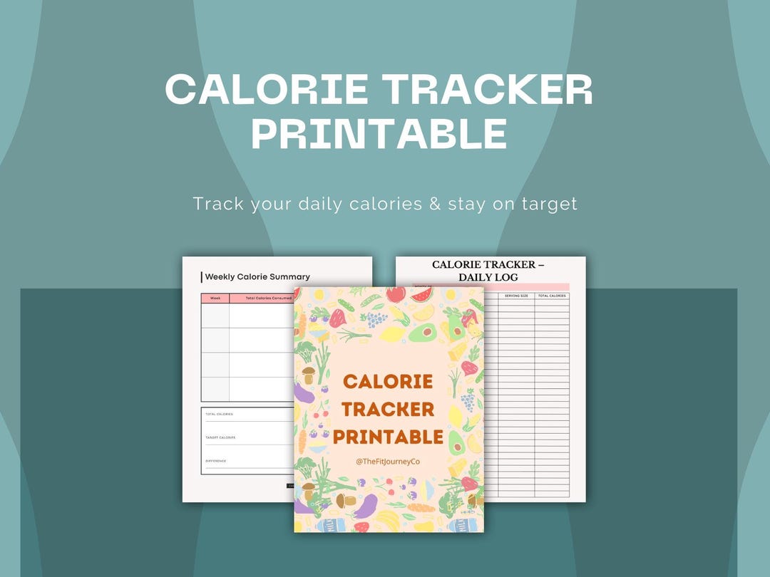 Calorie Tracker Printable | Daily Calorie Log PDF | Weekly Calorie ...
