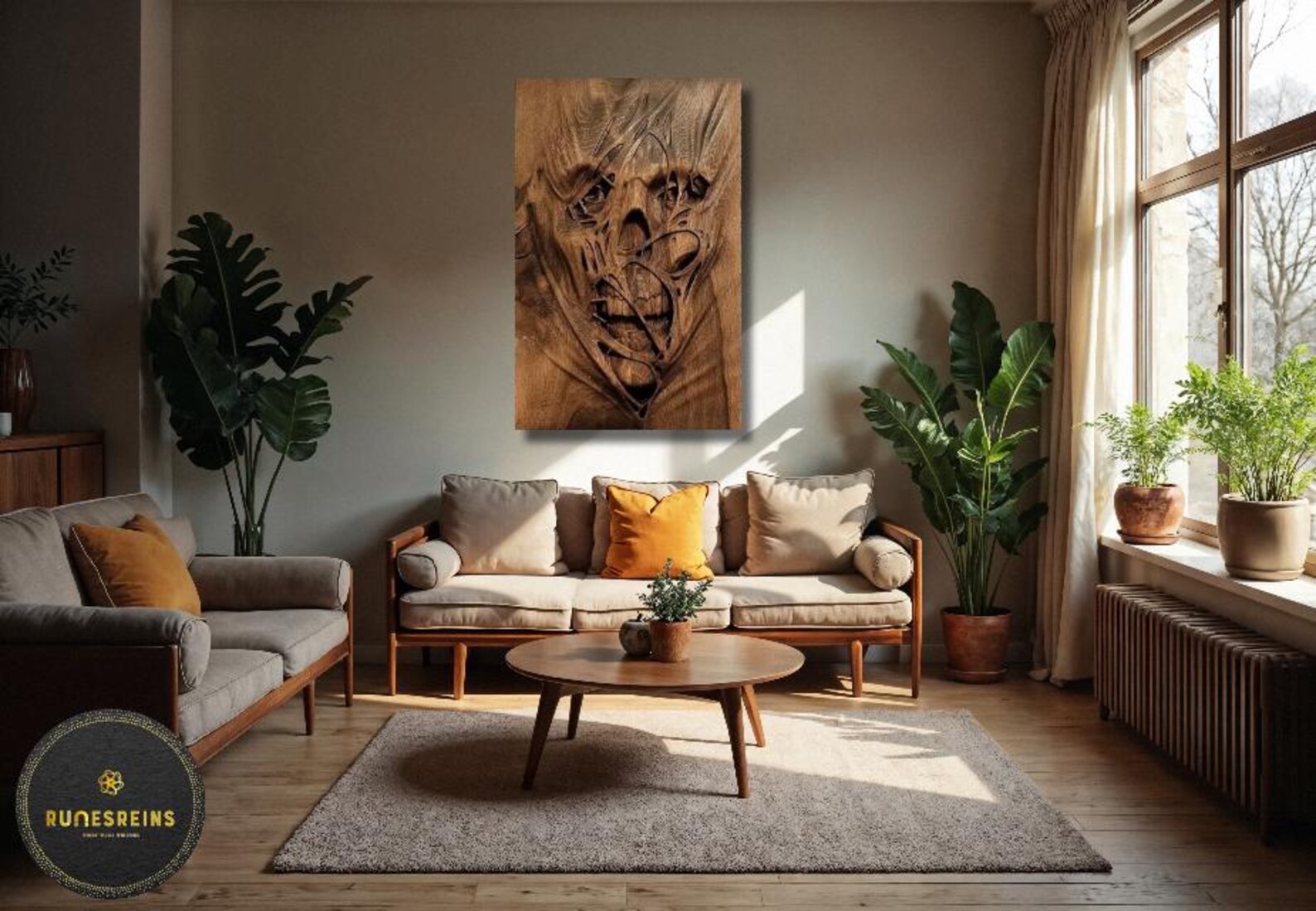Hand Carved Wood Wall Art: Gothic Horror, Macabre Halloween Decor - Etsy
