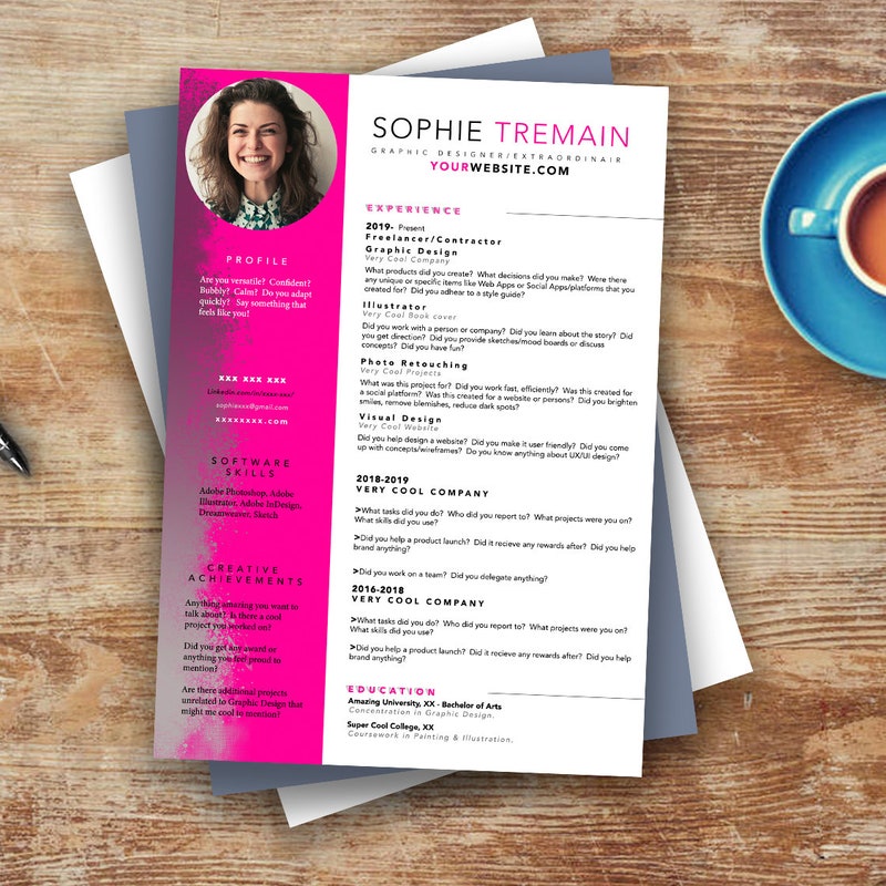 Fun Resume Template - Etsy