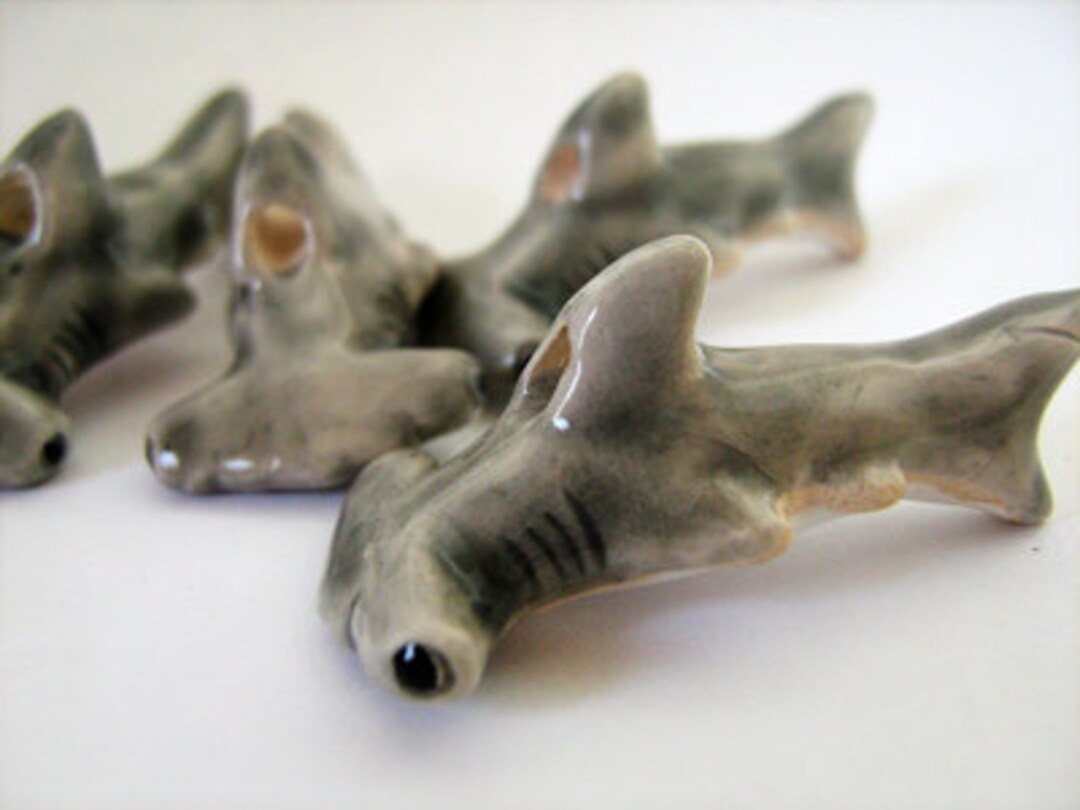 4 Large Hammerhead Shark Beads LG322 - Etsy