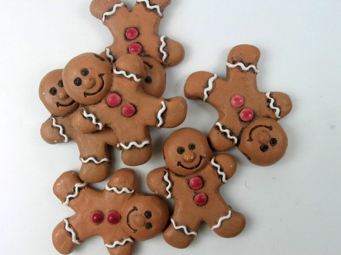 4 Large Gingerbread Man Beads Cookie Peruvian Ceramic - Etsy
