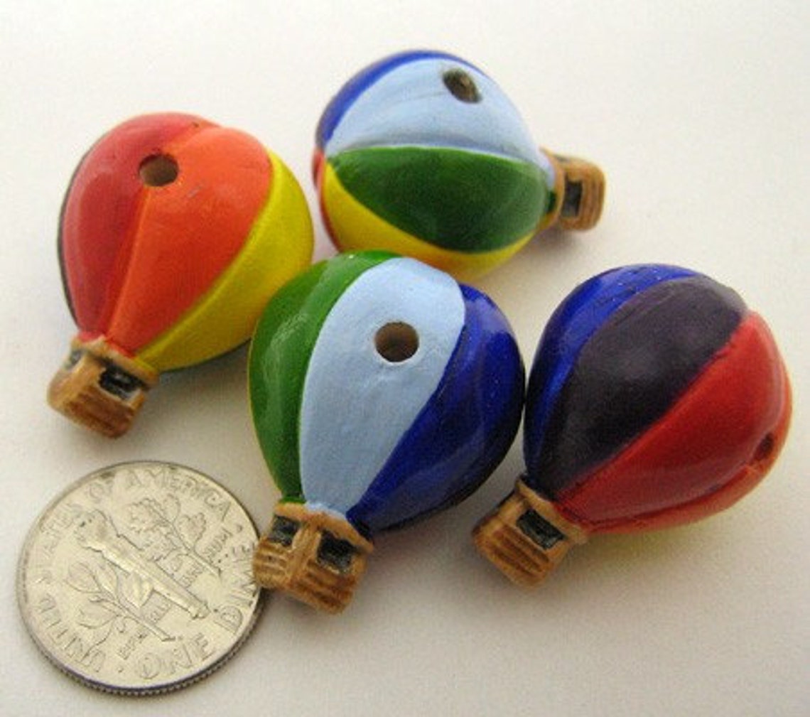 10 Large Hot Air Balloon Beads LG271 - Etsy