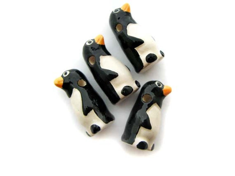 10 Large Penguin Beads LG48 - Etsy