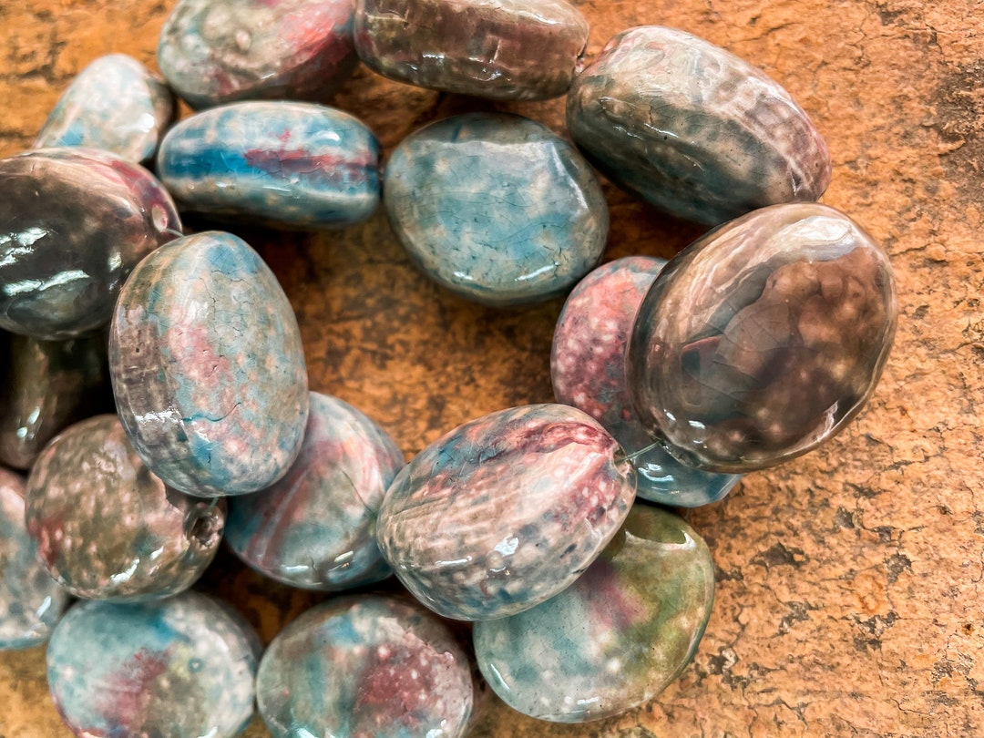 10 Raku Large Beads RK261 - Etsy
