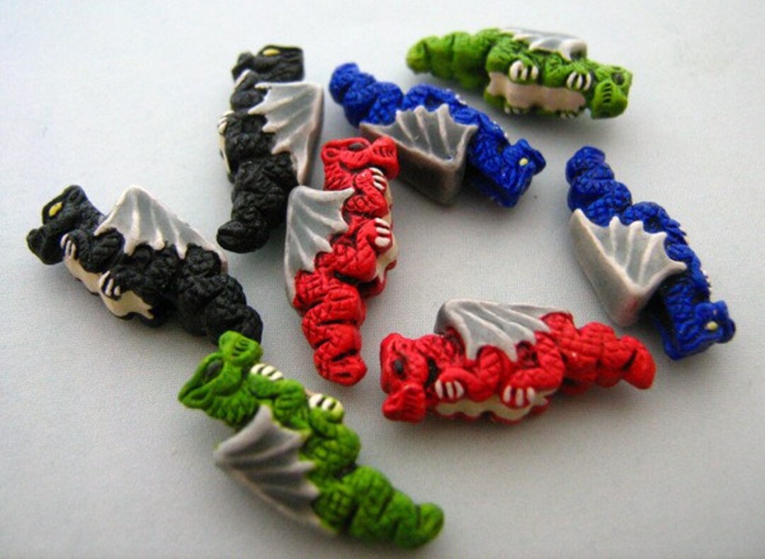 10 Tiny Mixed Dragon Beads CB50M - Etsy