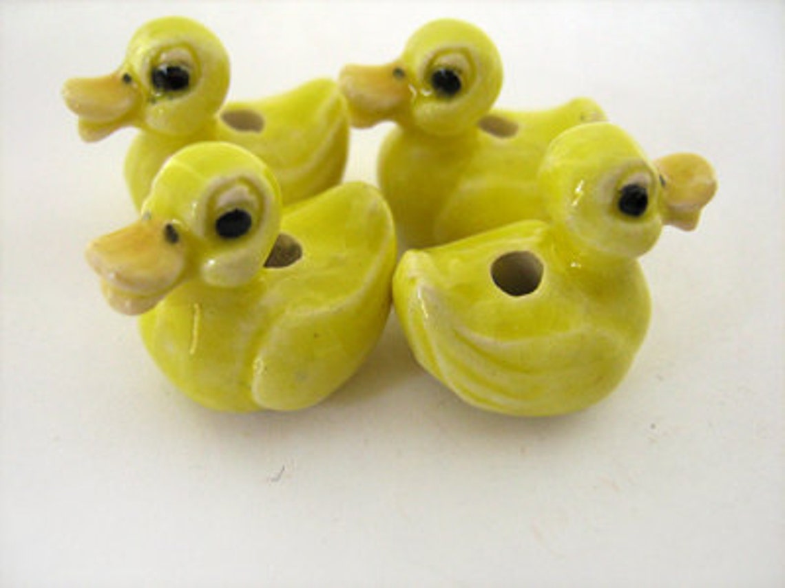 4 Large Ducky Beads LG323 - Etsy