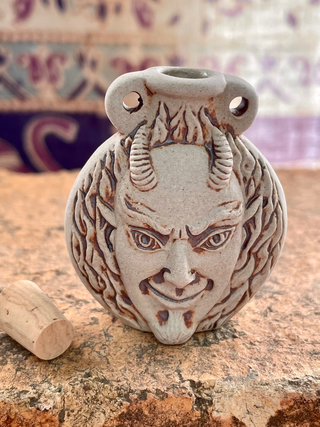 High Fired Ceramic Bottle Bead Devil BOT78 - Etsy