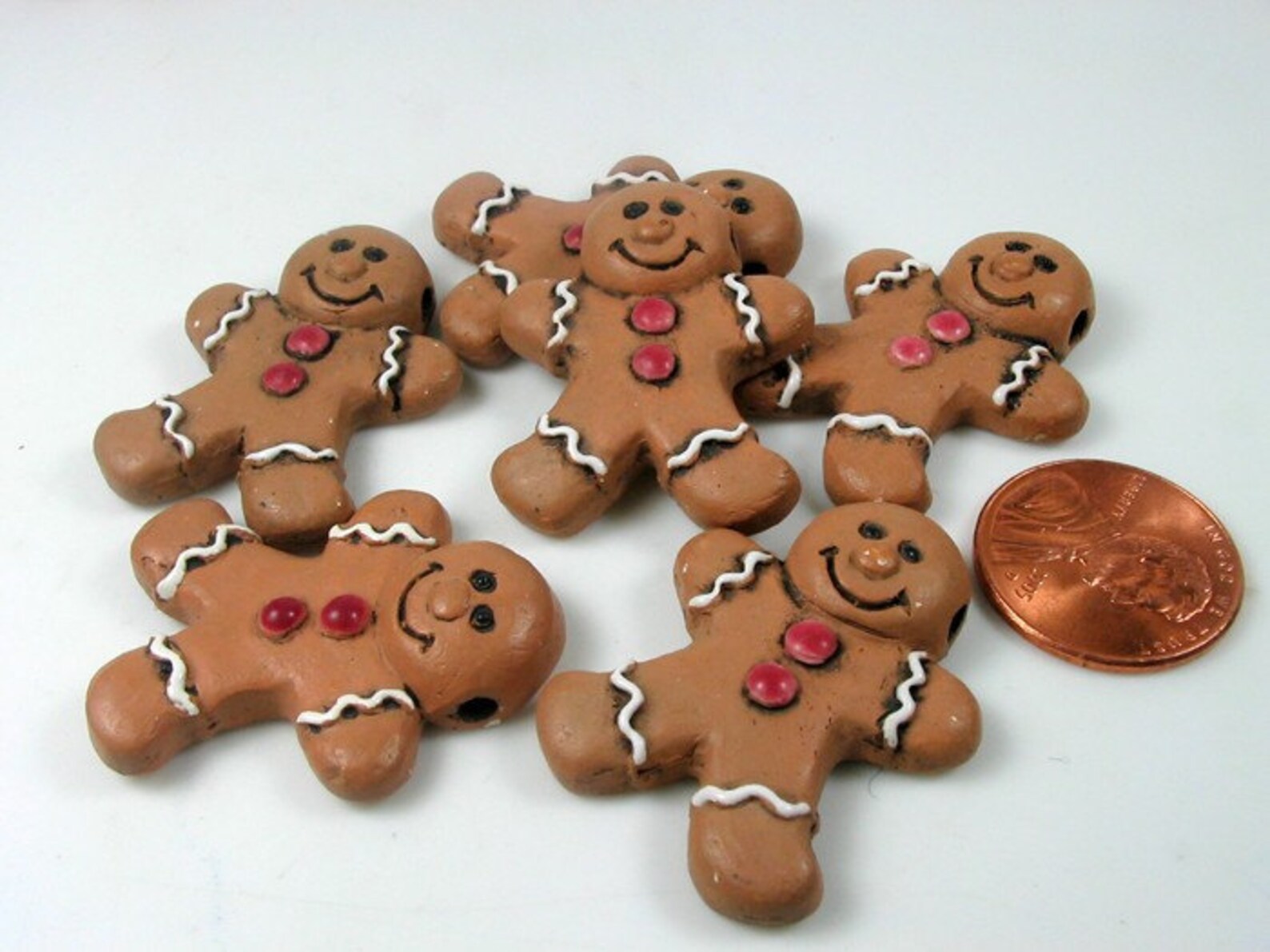4 Large Gingerbread Man Beads Cookie Peruvian Ceramic - Etsy