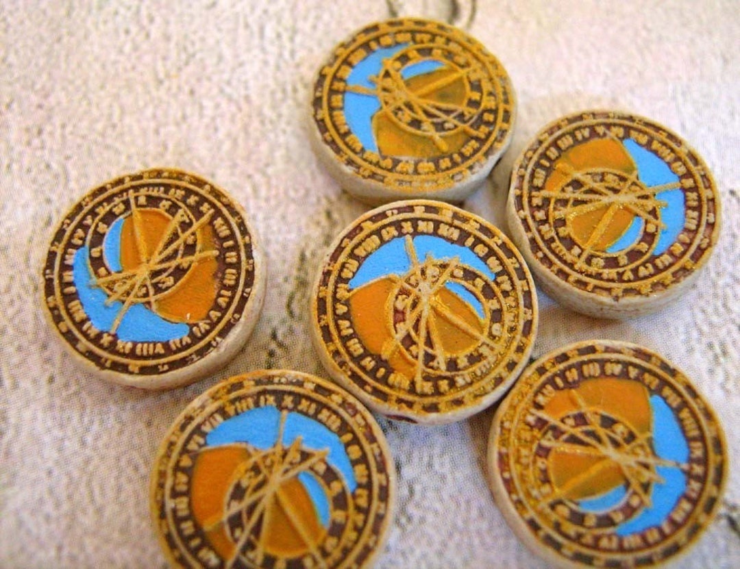 10 Tiny Astronomical Clock Beads CB763 - Etsy