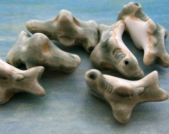 4 Large Hammerhead Shark Beads LG322 | Etsy