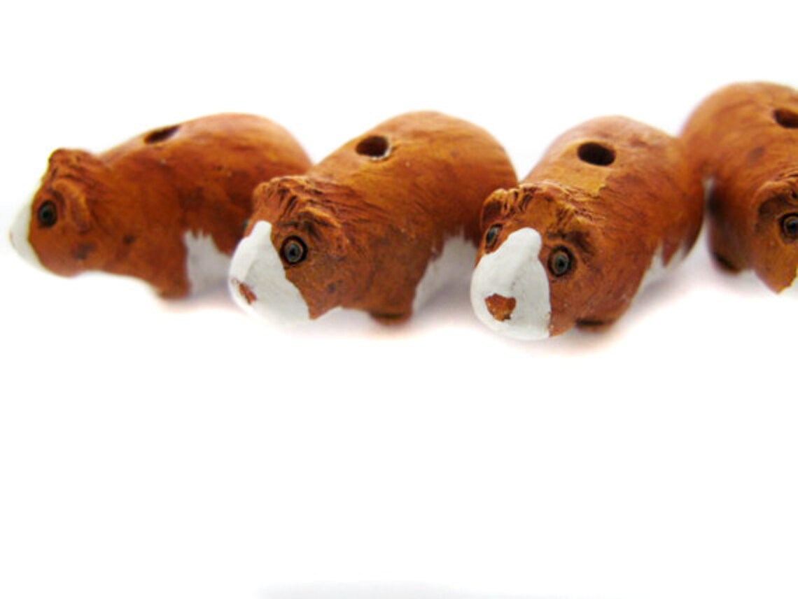 4 Large Hamster Beads guinea pig LG634 | Etsy