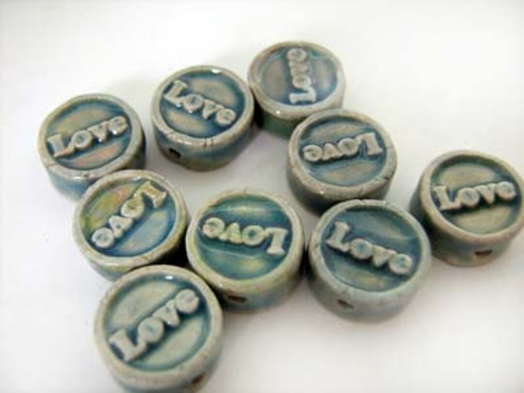 20 Tiny Affirmation Beads Love CB832 - Etsy