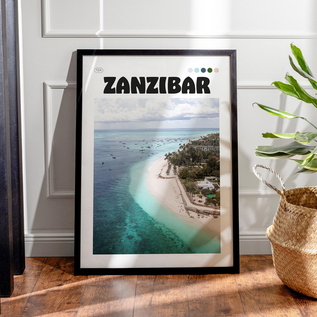 Zanzibar Travel Poster Zanzibar Tanzania Wall Art Zanzibar Photography ...