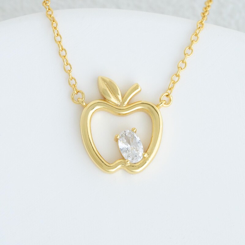 Apple Necklace - Etsy