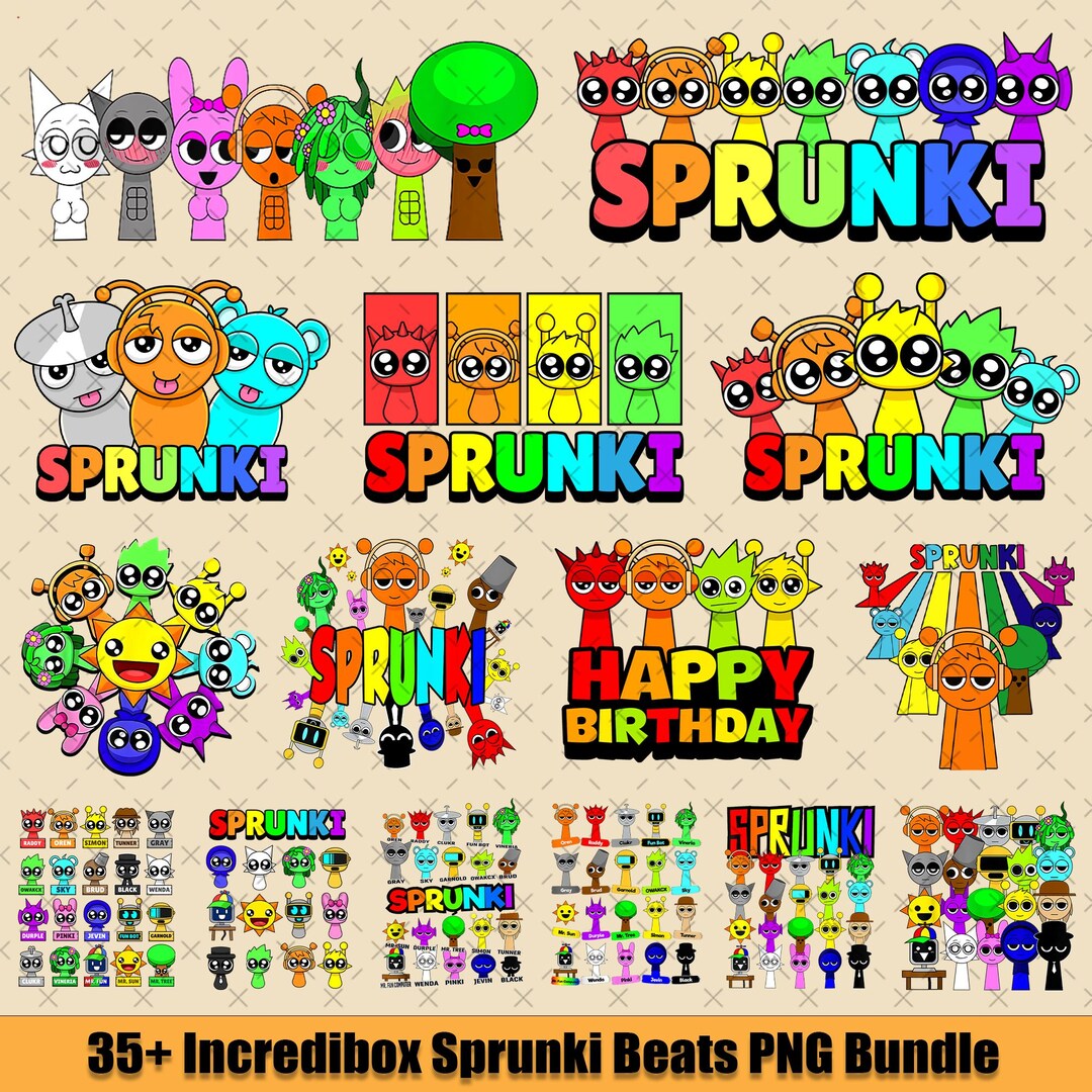 35++incredibox Sprunki Beats PNG Bundle, Sprunki Beats, Sprunki Team ...