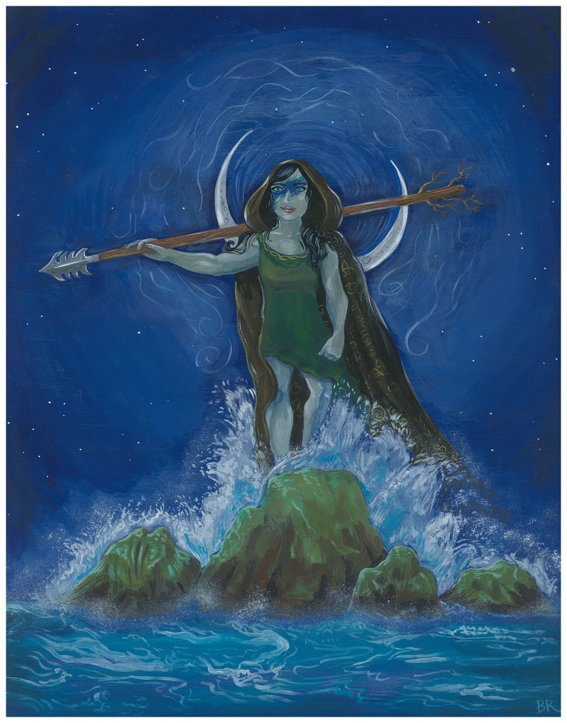 Celtic Goddess Scathach print - Etsy