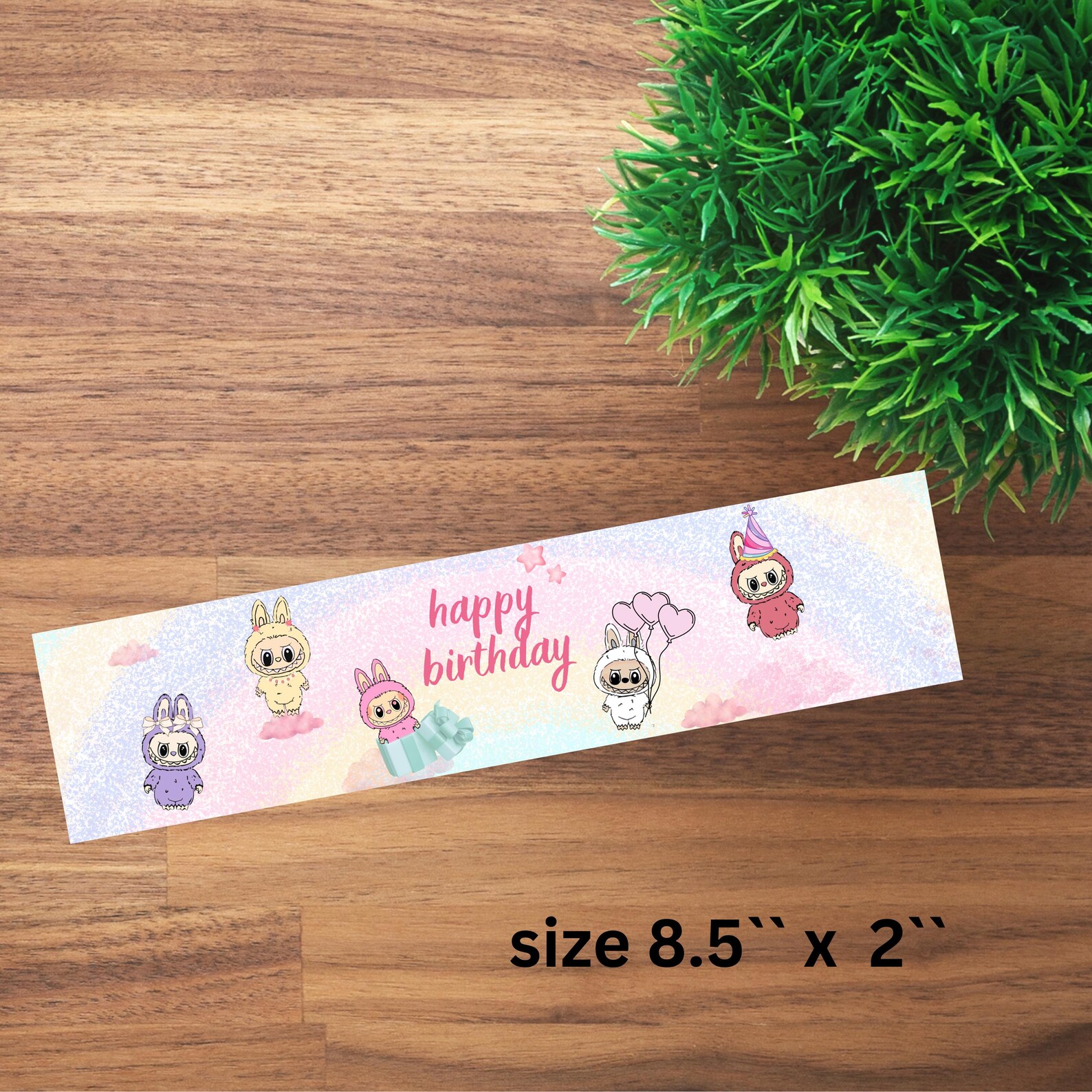 Custom Labubu Bottle Label, Personalised Drink Tags, Bottle Label for ...