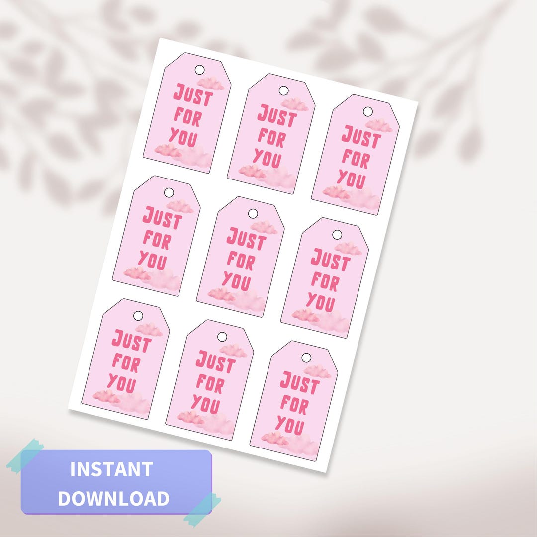 Custom Gift Tags, Pink Gift Tags, Tags for Birthday Gifts, Gratitude ...