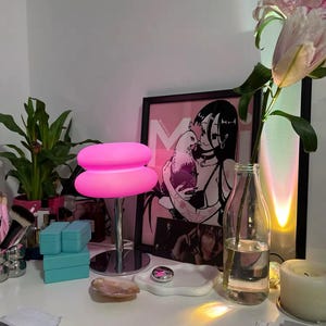 Rose LED Table Lamp – 3 Light Colors, 10 Brightness Levels, USB Powered ...