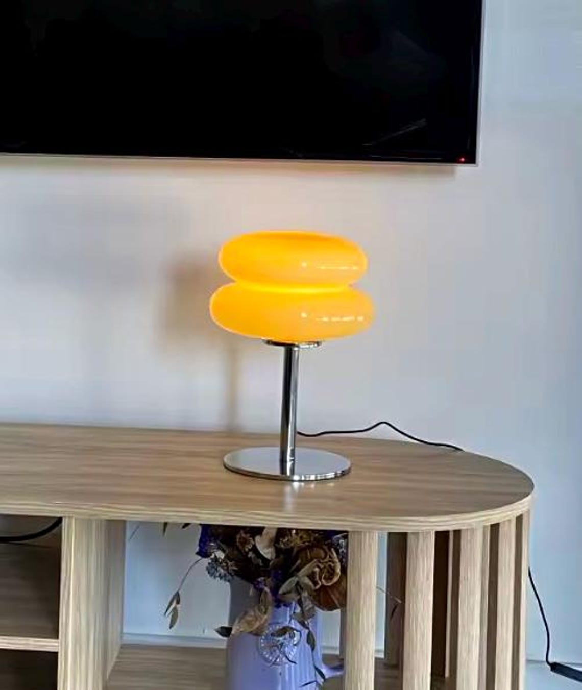 Glass Macaron Table Lamp: Trichromatic Dimmer, Ambient Light - Etsy