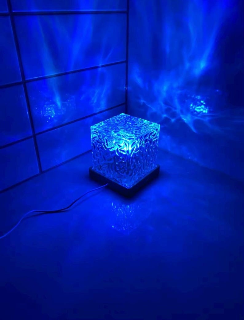Ocean Wave Projector Cube – 16-color LED Aura Lamp With Soothing Light ...