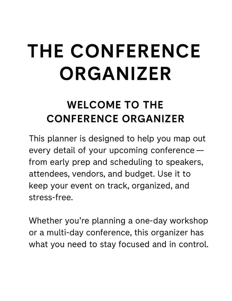 The Conference Organizer - Etsy