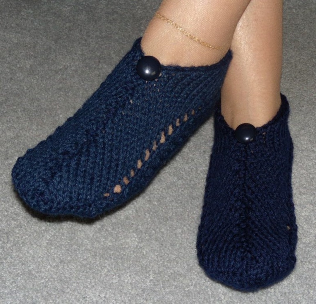 Pair of Midnight Blue Pocket Slippers - Etsy