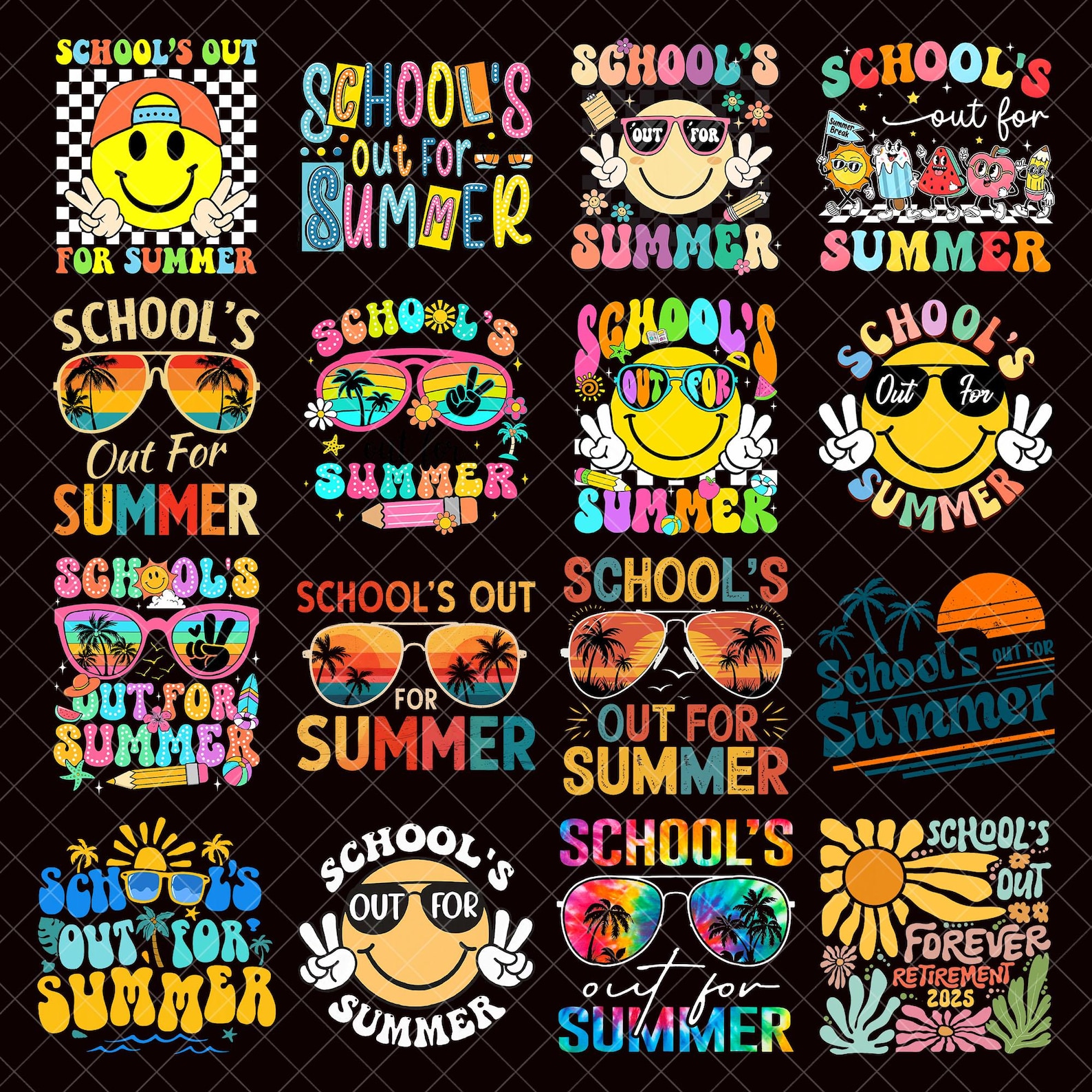 School's Out for Summer Png, Last Day of School Png, Teacher ...