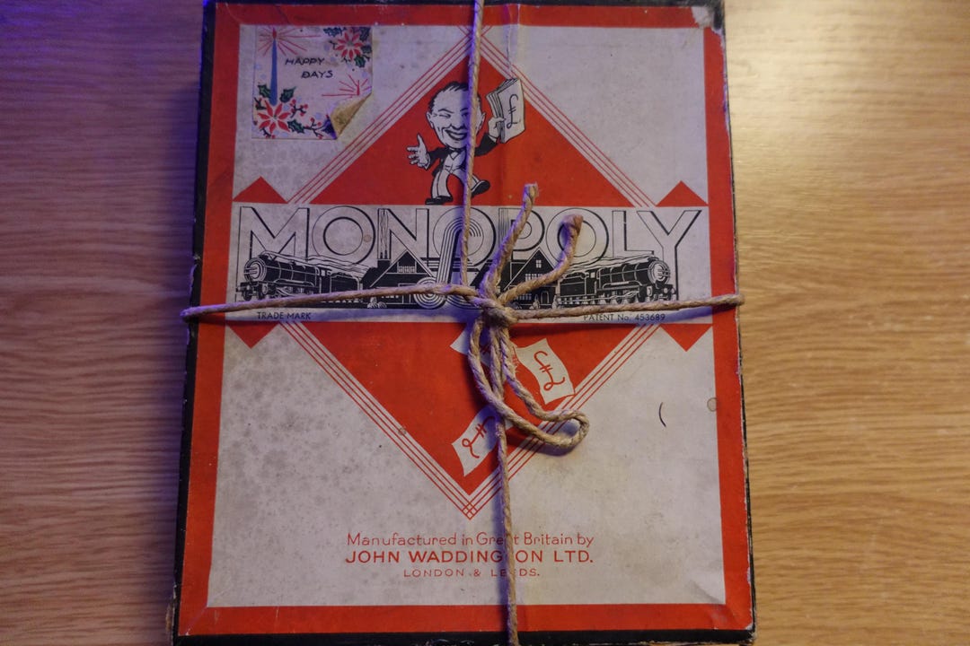 Vintage MONOPOLY John Waddington Board Game Circa WW2 1940's 1950's - Etsy