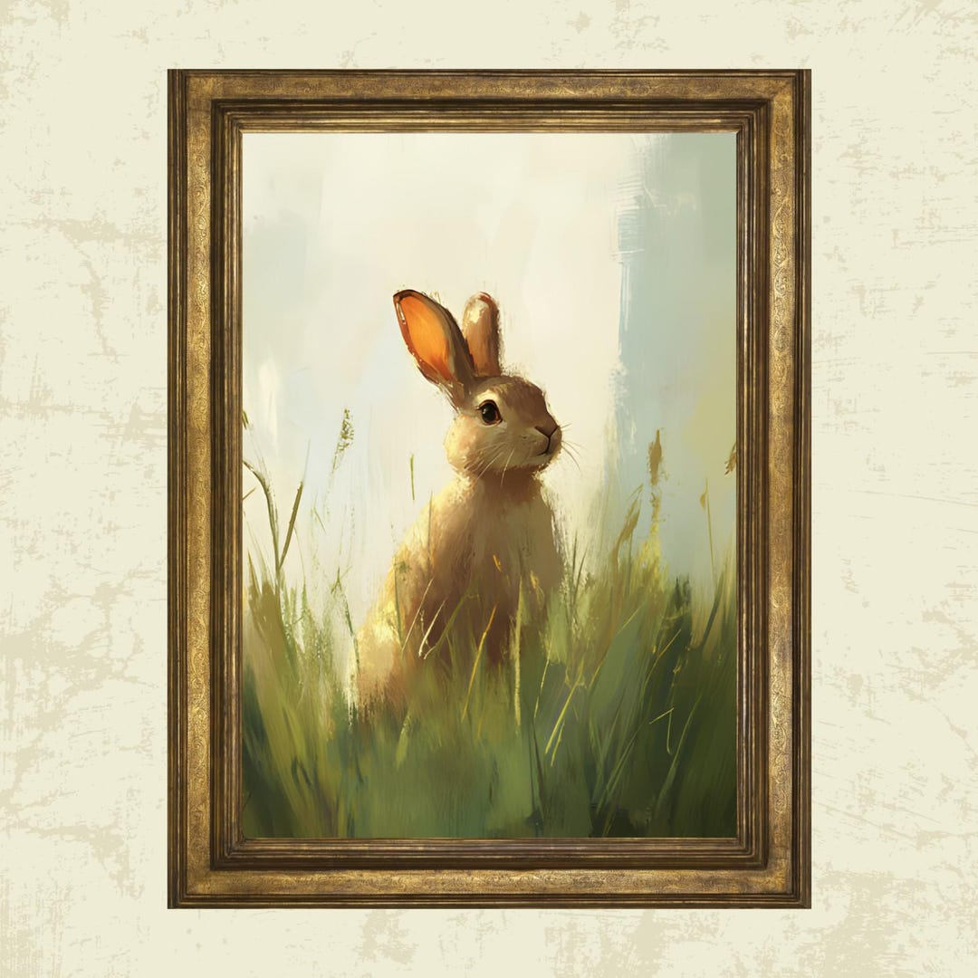 Easter Poster, Easter Bunny, Printable Wall Art, Easter Wall Art, Boho ...