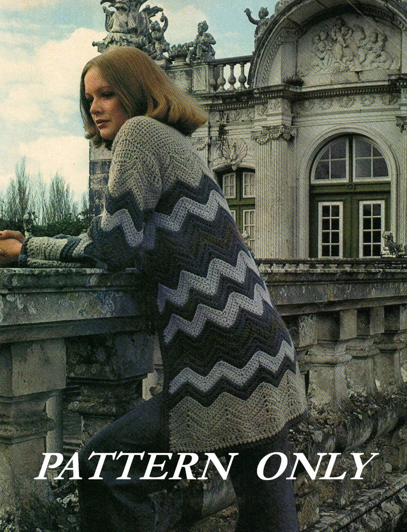 Instant Download Crochet Pattern - Women's Chevron, Ripple Crochet ...