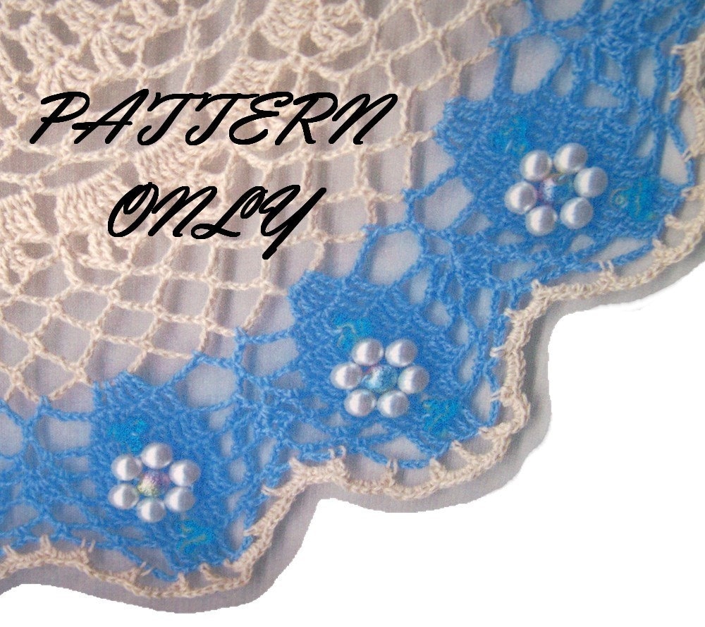 Crochet Pattern Original Beaded Doily Instant Download Pdf Pattern - Etsy