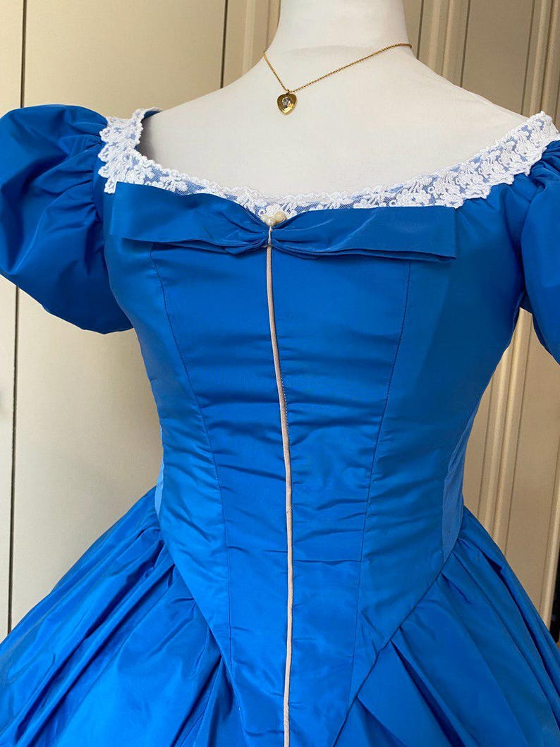 1860s Victorian Ball Gown | Taffeta Crinoline Cage Dress | Historical ...