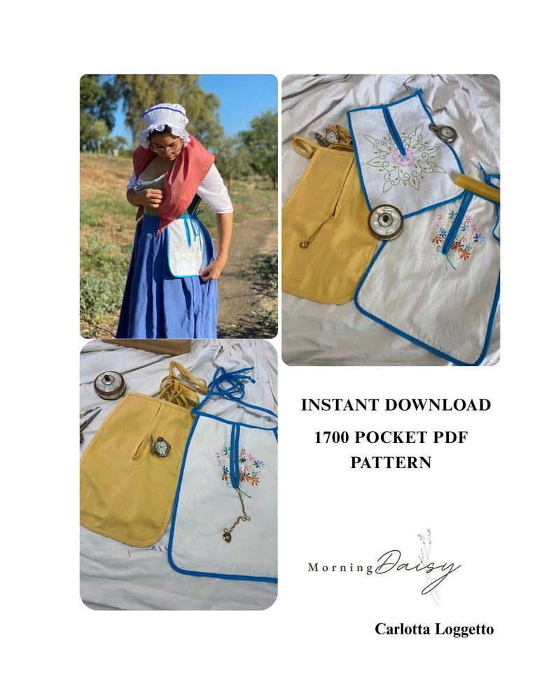 Historic Tie-on Pocket Pattern PDF 1600-1700 | Sewing Pattern + Step-by ...