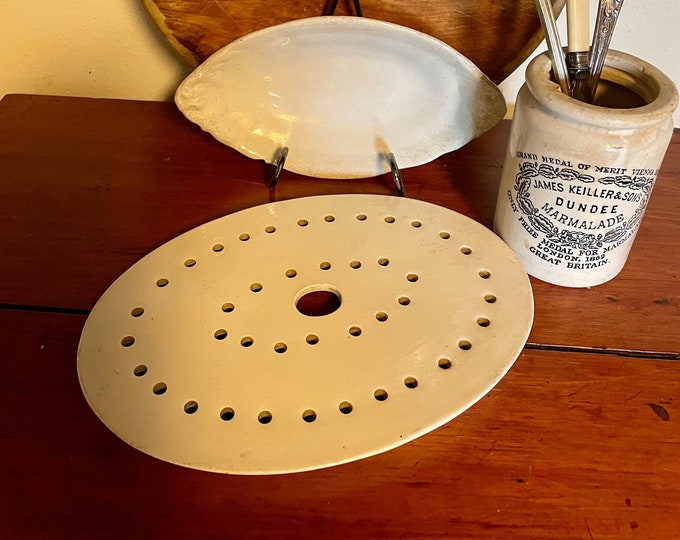Antique Ironstone Drainer for Meat Platter, English White Ironstone - Etsy
