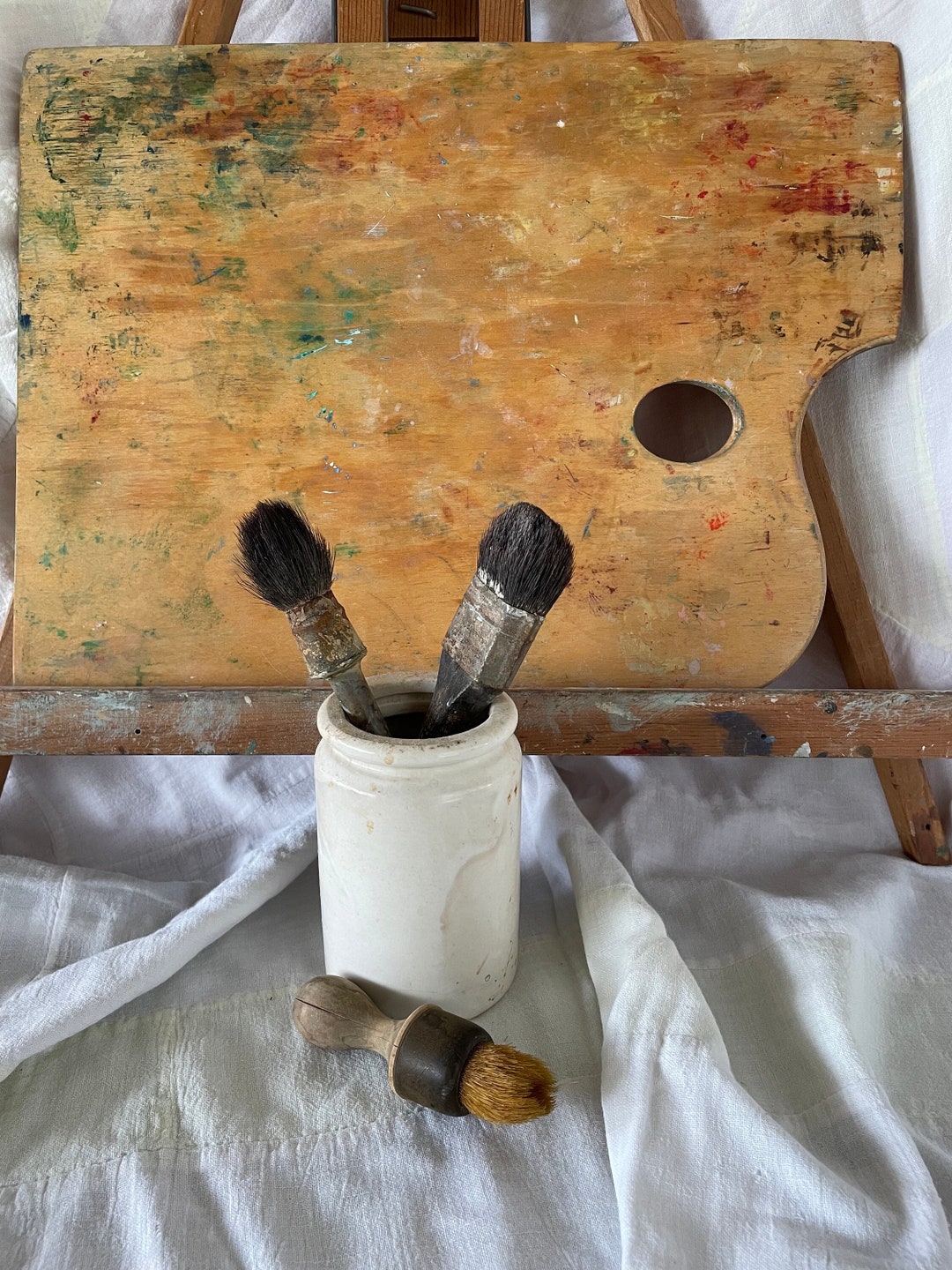 Vintage French Paint Brush Collection, Artist Industrial Prop - Etsy