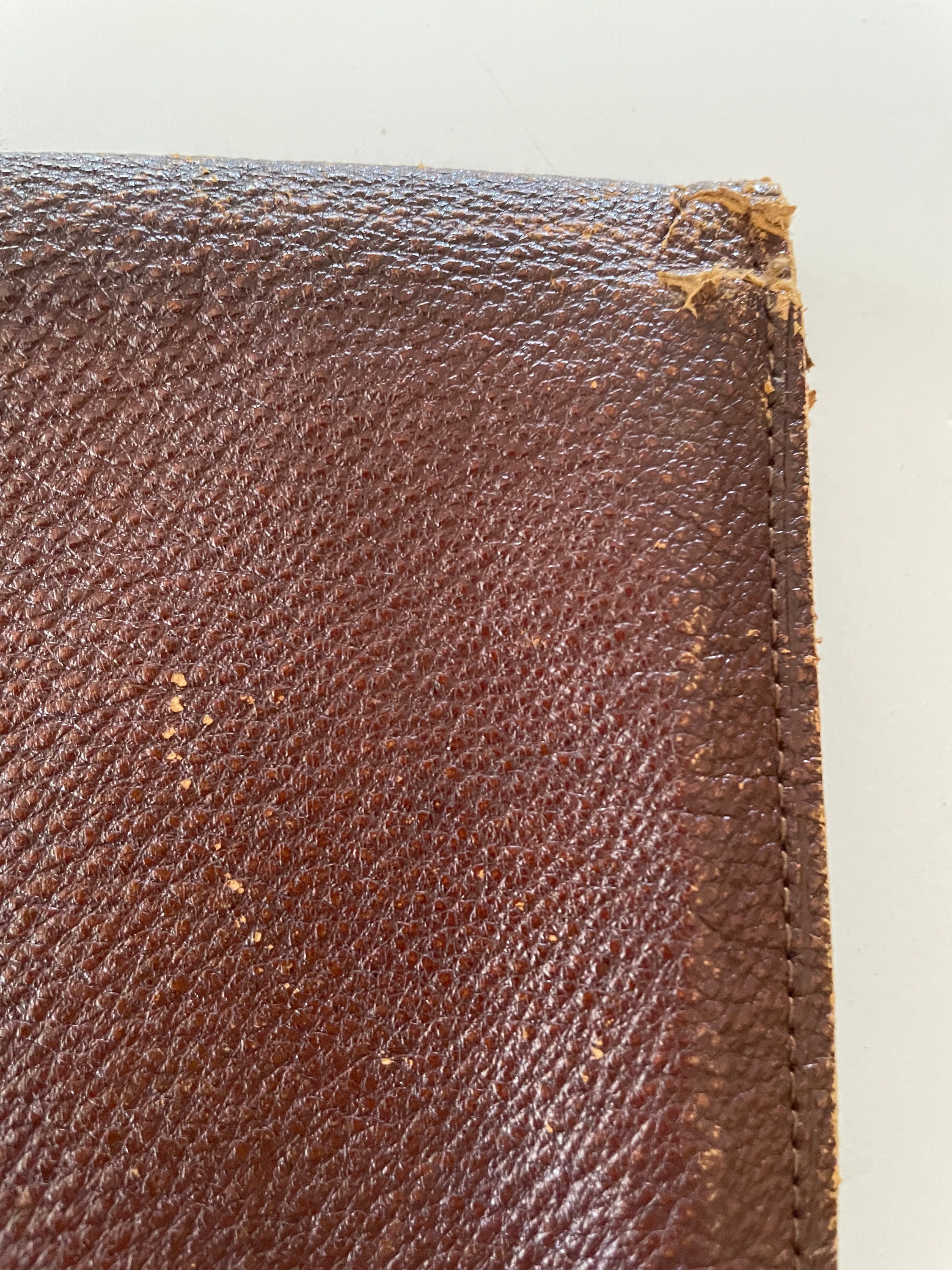 Vintage Leather File Folder Document Case, Aged Italian Leather - Etsy
