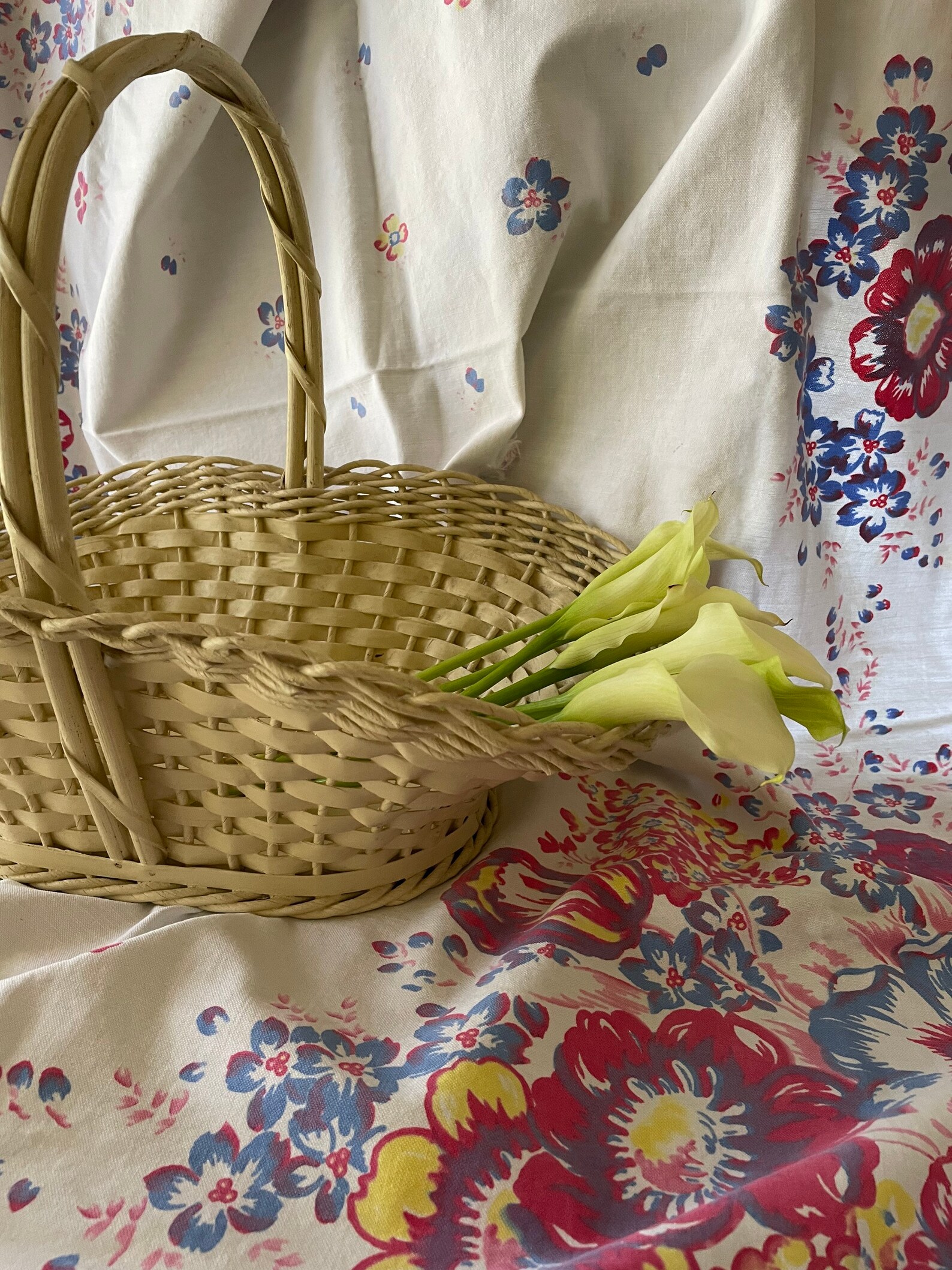 Edwardian Victorian Easter Basket , Gardener's Flower Basket, Vintage ...