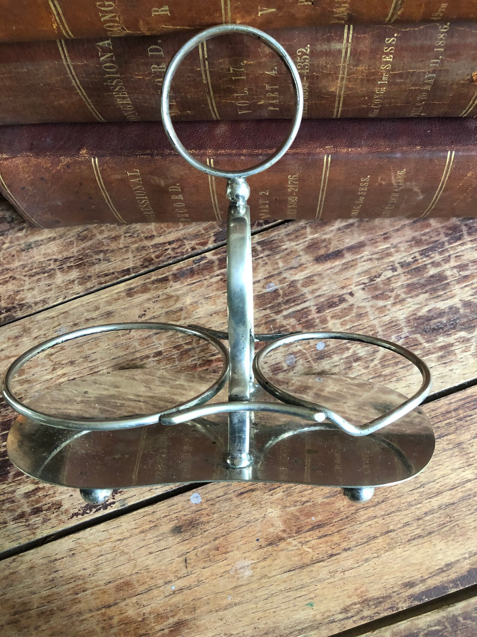 1900 Silver Condiment Caddy. Sheffield England, Silver Holder and Tongs ...